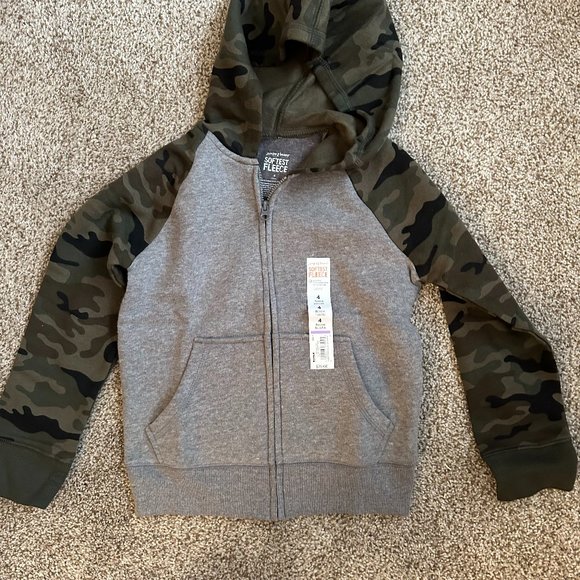 jumping beans | Jackets & Coats | Jumping Beans Camo Gray Fleece Raglan ...